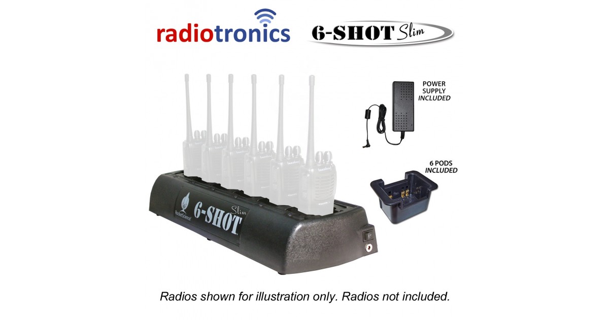 Radiotronics 6-Shot 6-Way Charger For Motorola HT1000 MTS2000 GP900 ...