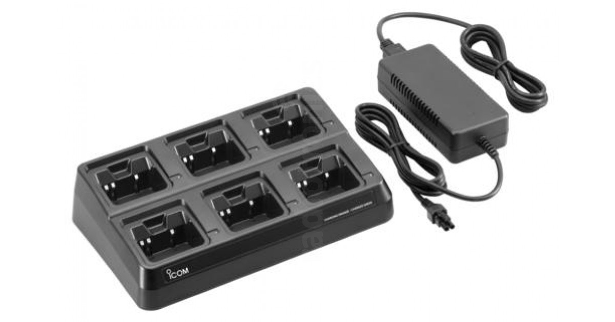 Icom BC-197 (#13, AD-121) BP-265 Six-Way Charger & USA Power Supply ...