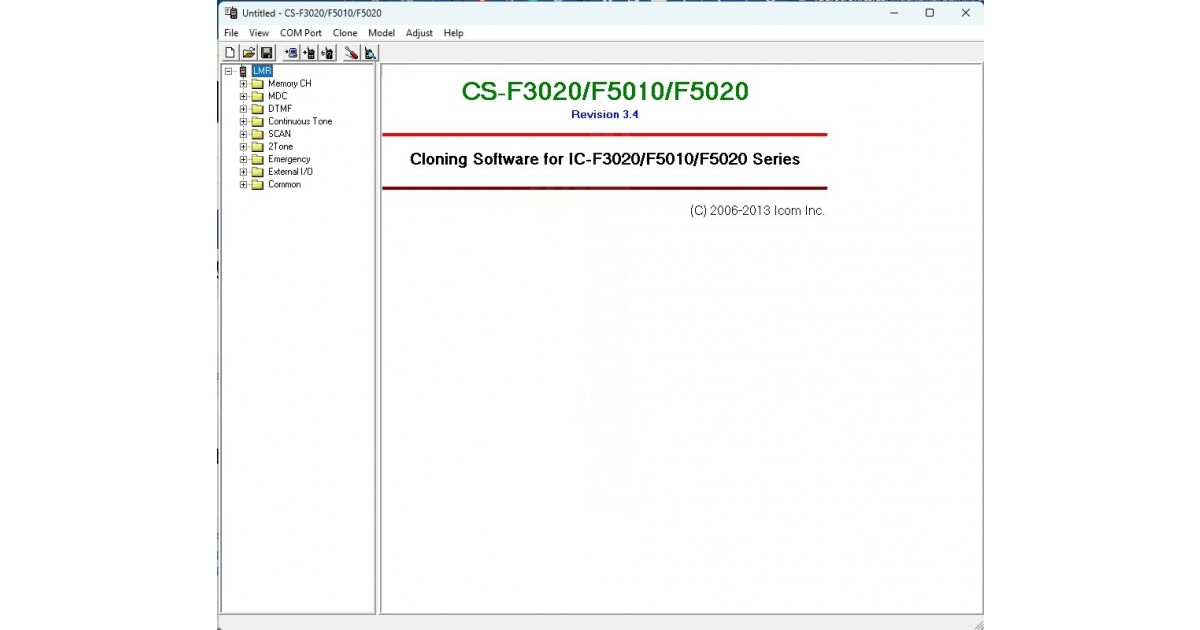 Icom IC-F5011 IC-F6011 Programming Software - Radiotronics USA