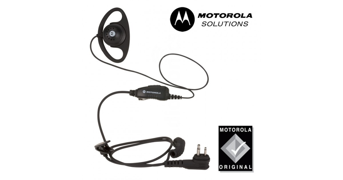 Genuine Motorola HKLN4599 D-Shape Earpiece w/ In-line PTT - Radiotronics USA