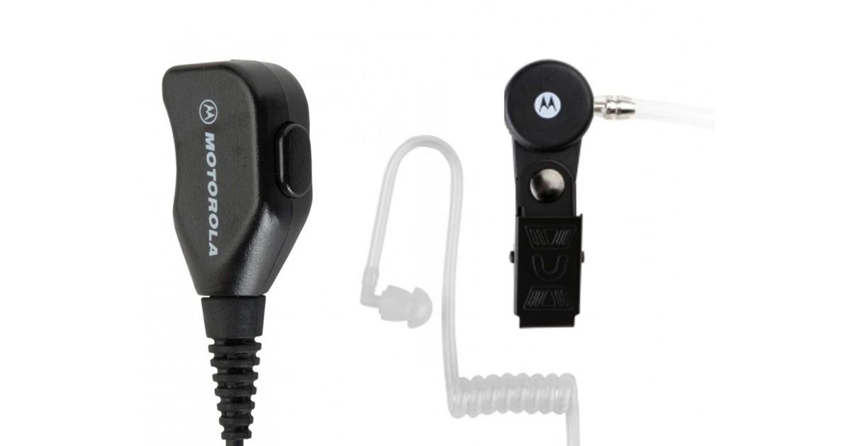 Genuine Motorola PMLN4606A BPR40 2 Wire Covert Earpiece w/ Mic and PTT ...