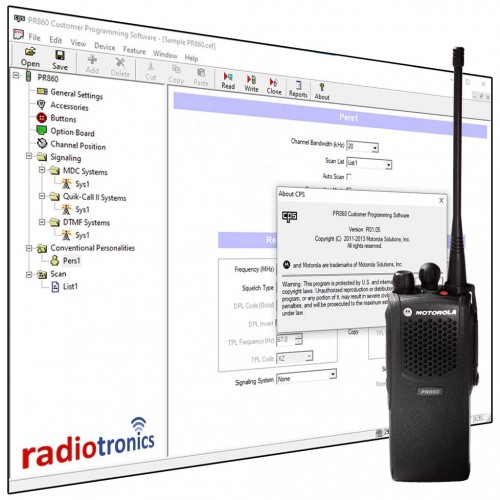 Motorola PR860 Programming Software - Radiotronics USA